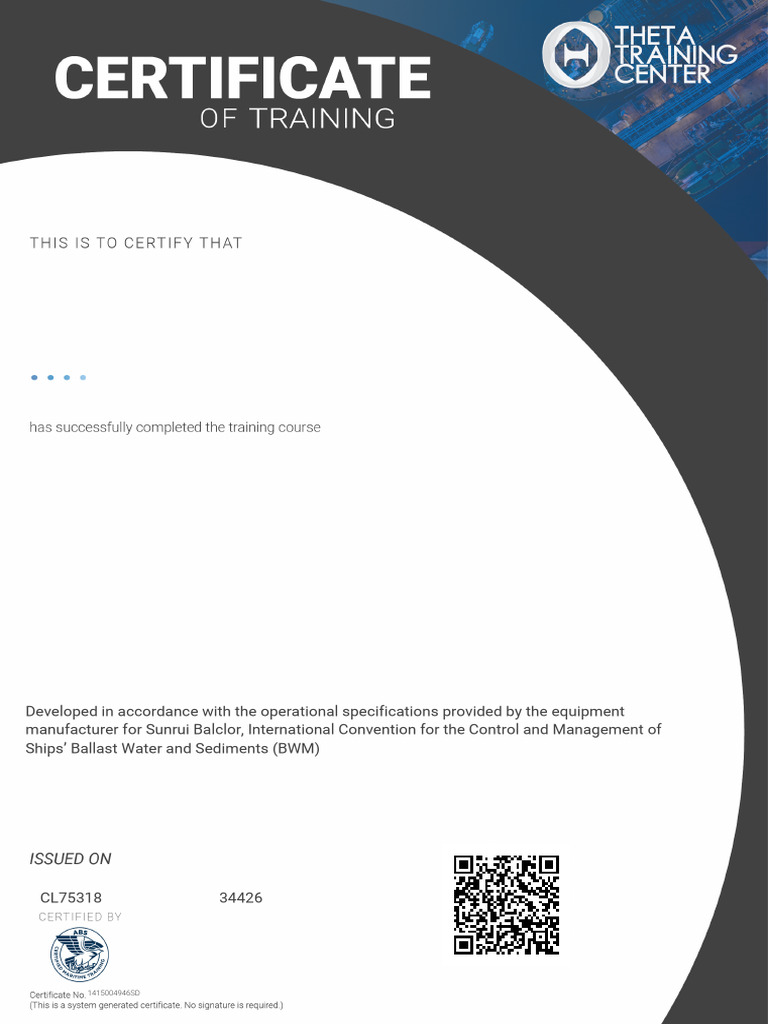 Ballast Water Operation Sunrui Balcor | PDF