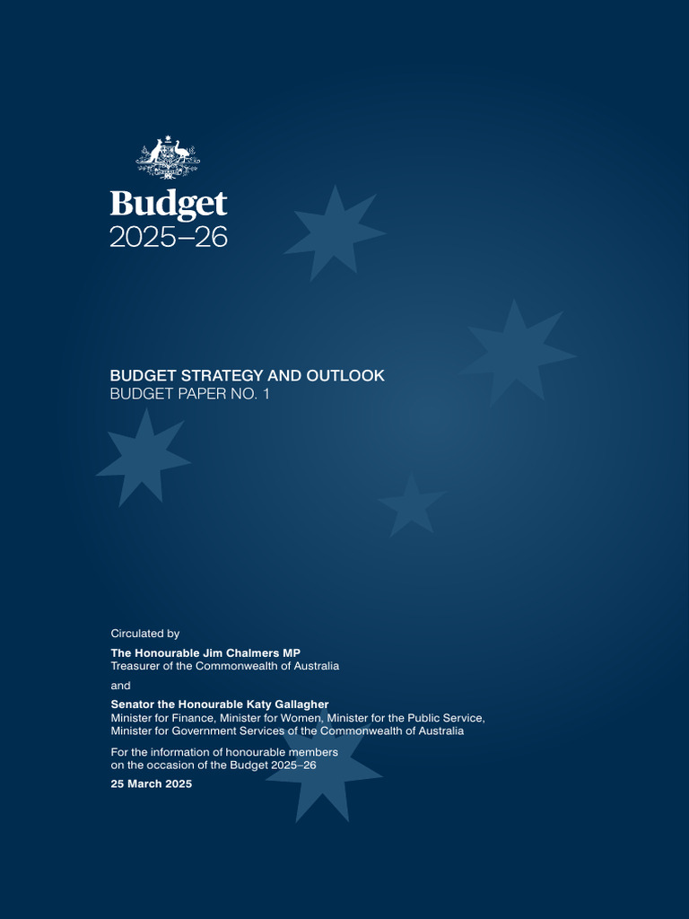 Budget Paper No.1 2025-26 | PDF | Cost Of Living | Tax Cut