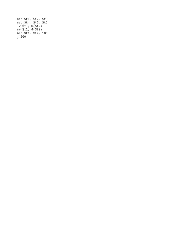 Mips Code | PDF