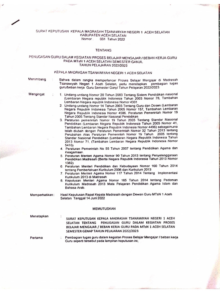 SK 2022-2023 Ganjil | PDF