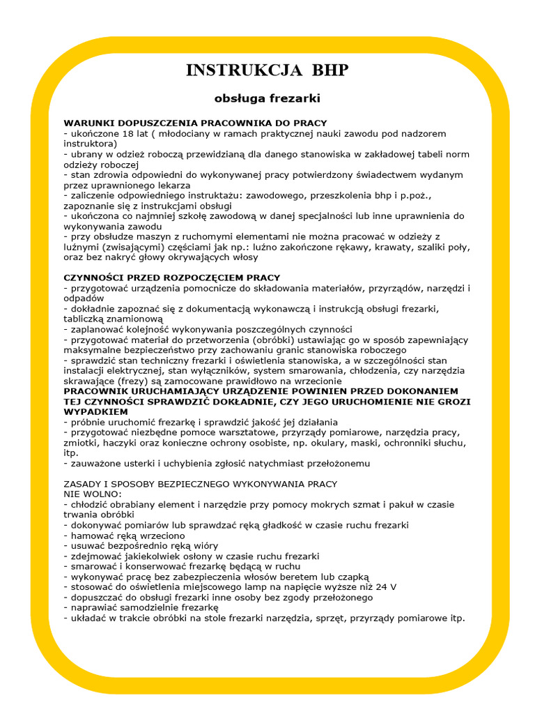 Instrukcja Frezarka | PDF