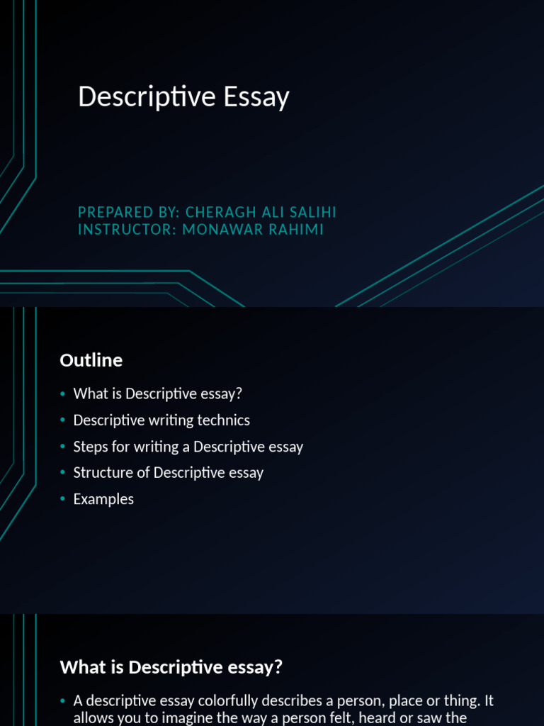 Descriptive Essay Writing Guide | PDF | Essays | Metaphor