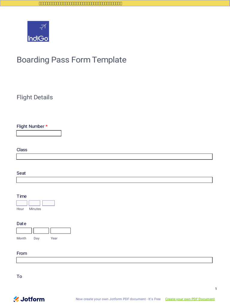 Boarding Pass Template | PDF