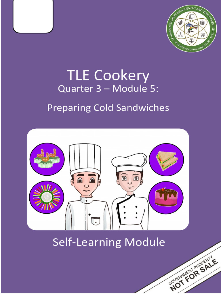 Tle 9 Cookery Quarter 3 Module 5 Yap | PDF | Grilling | Sandwich
