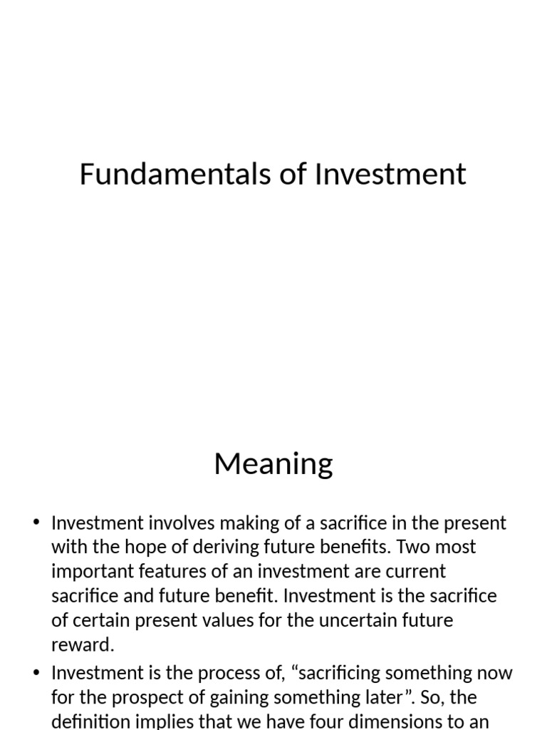 Fundamentals of Investment | PDF | Financial Risk | Asset Allocation