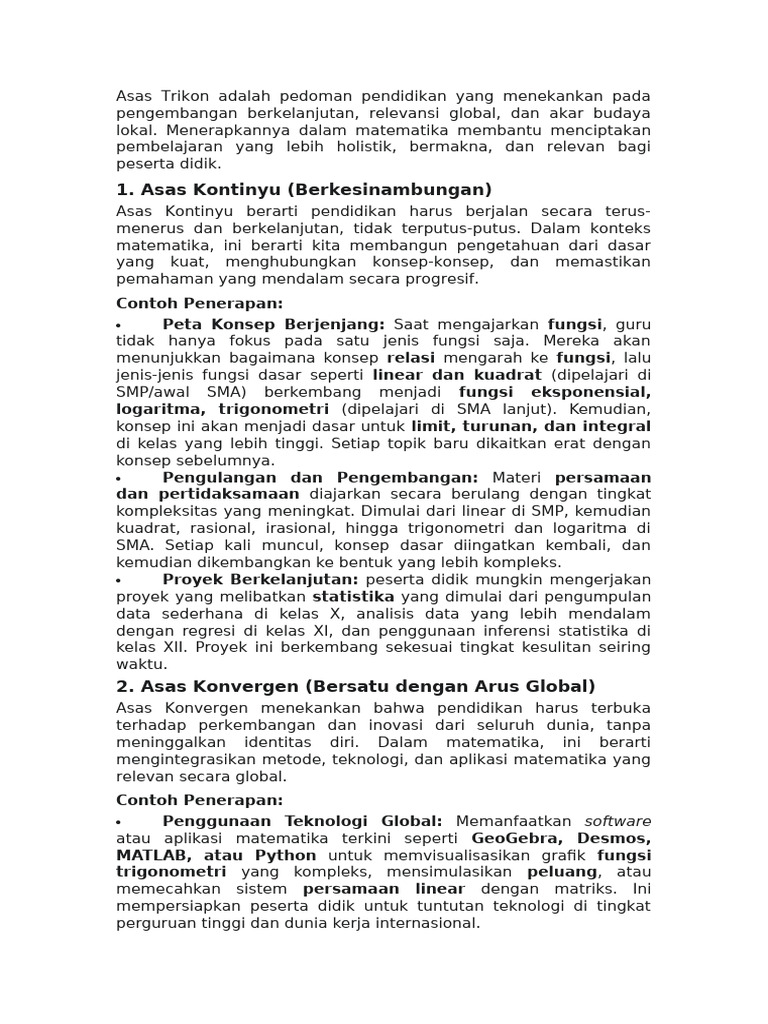 Penerapan Asas Trikon dalam Pembelajaran | PDF