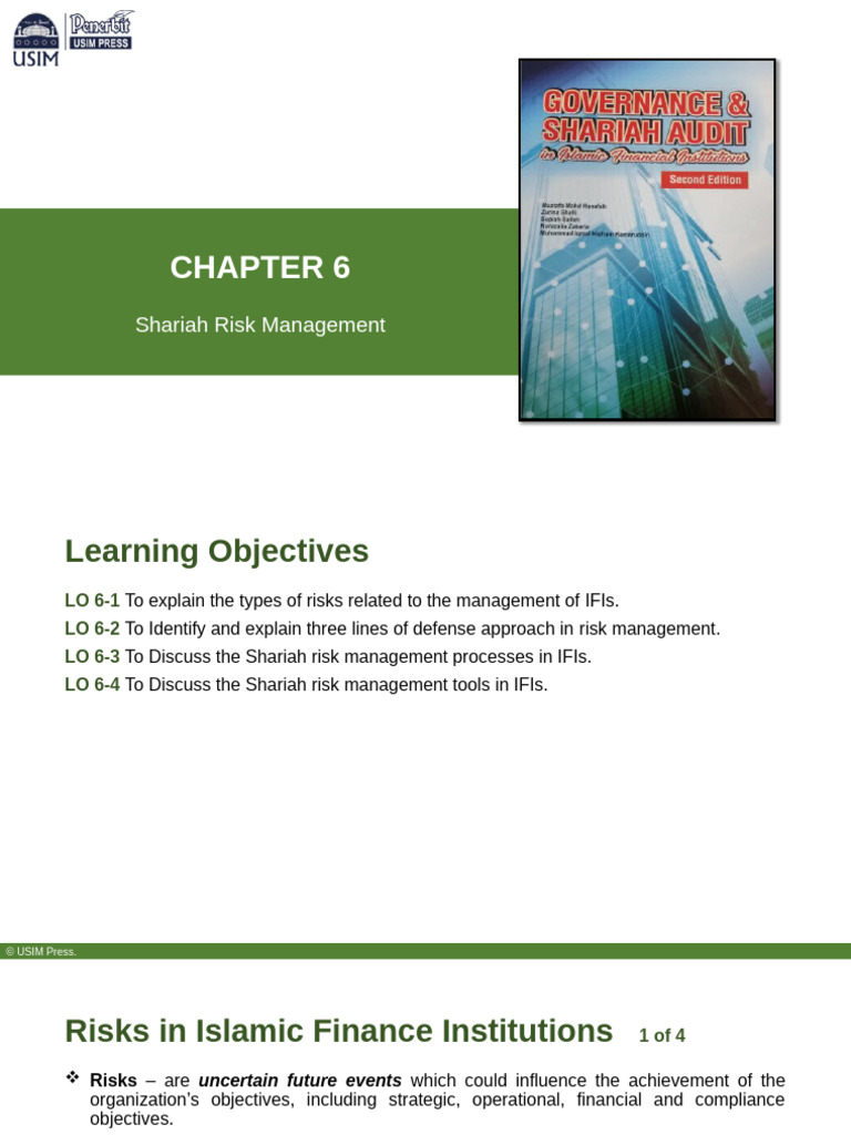 Chapter 6 - Shariah Risk Management | PDF | Islamic Banking And Finance ...