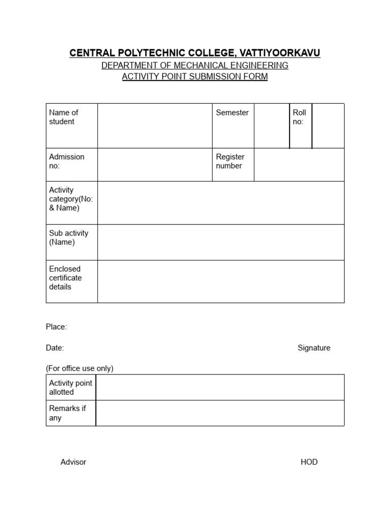 Activity Point - Application | PDF