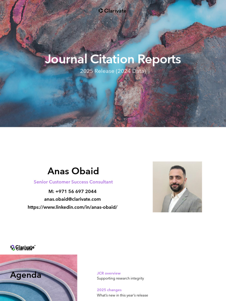 Journal Citation Reports 2025 Overview | PDF | Publishing | Information ...