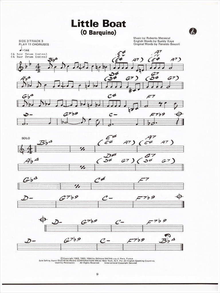 Little Boat Leadsheet | PDF