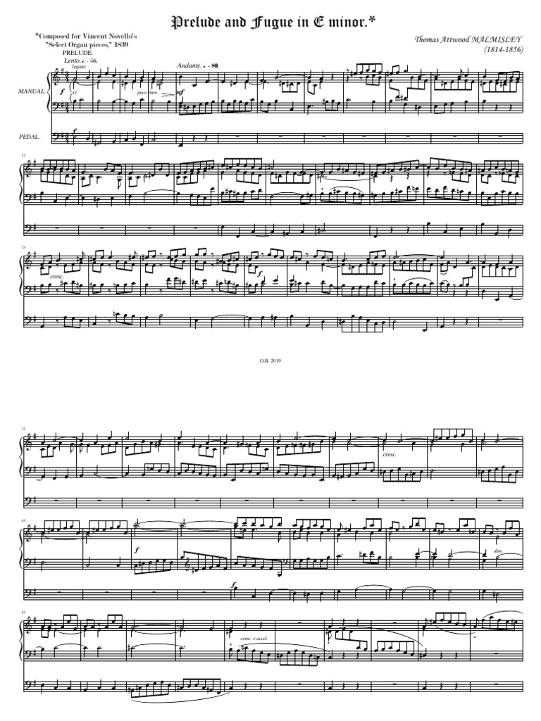 IMSLP565053-PMLP629629-Prelude and Fugue in E Minor | PDF | Musical ...