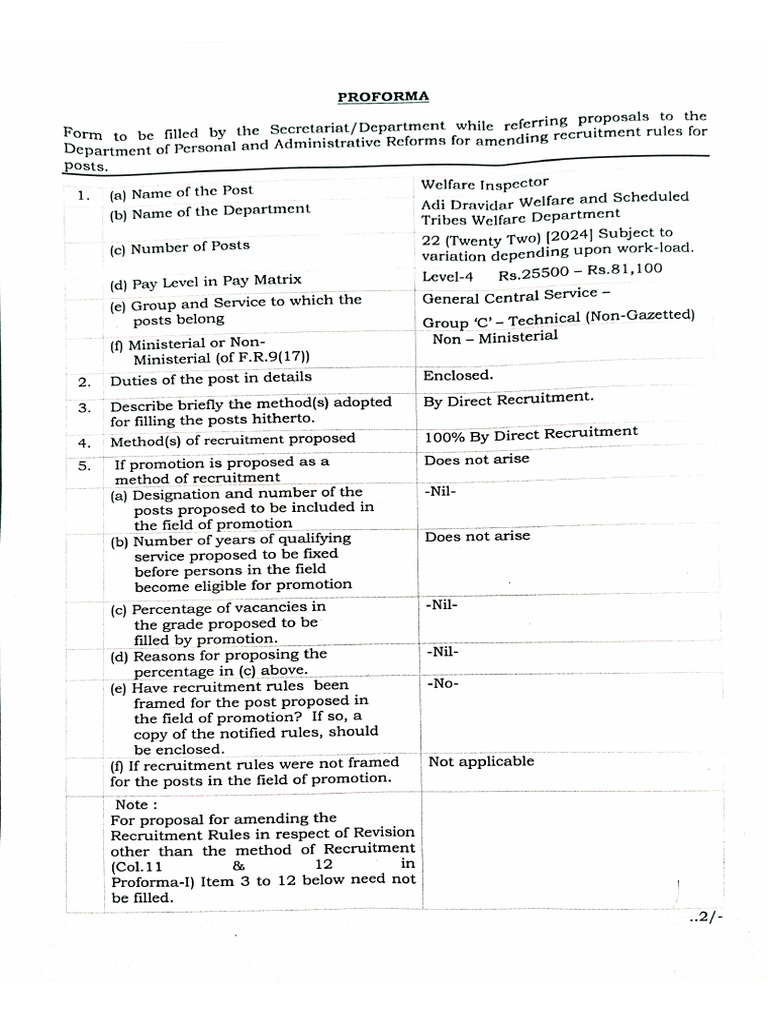 Revised Proforma | PDF