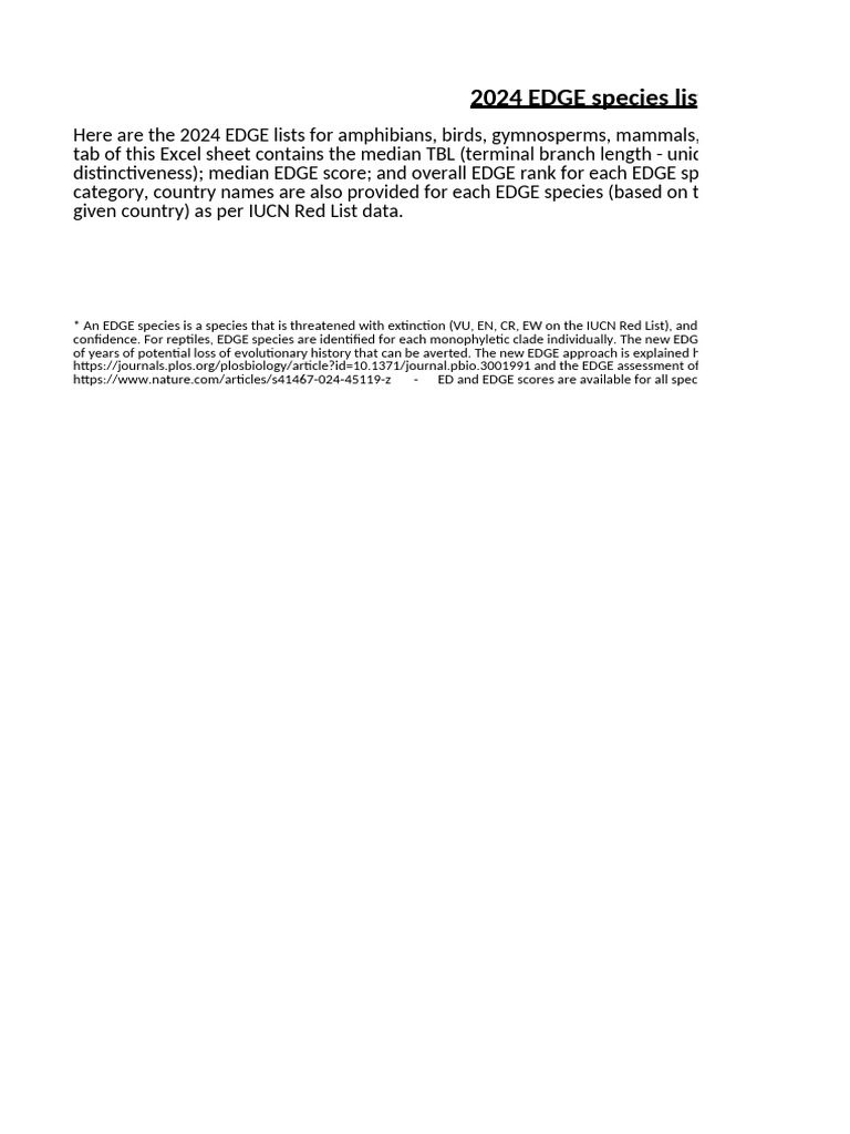 2024 EDGE Species External | PDF