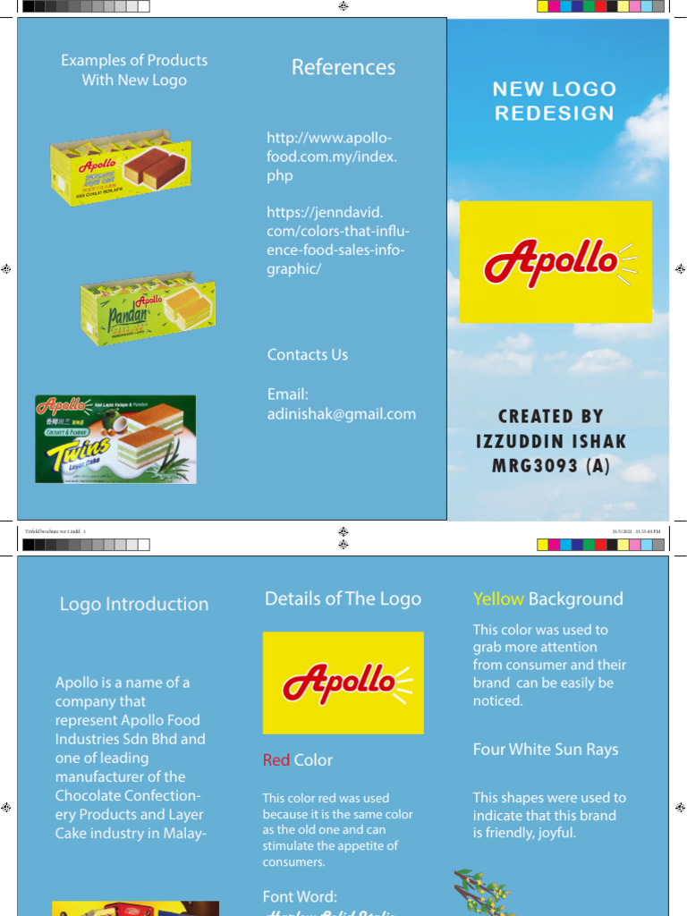 Trifold Brochure Logo Apollo Final IZZUDDIN ISHAK (D20191088261) | PDF ...
