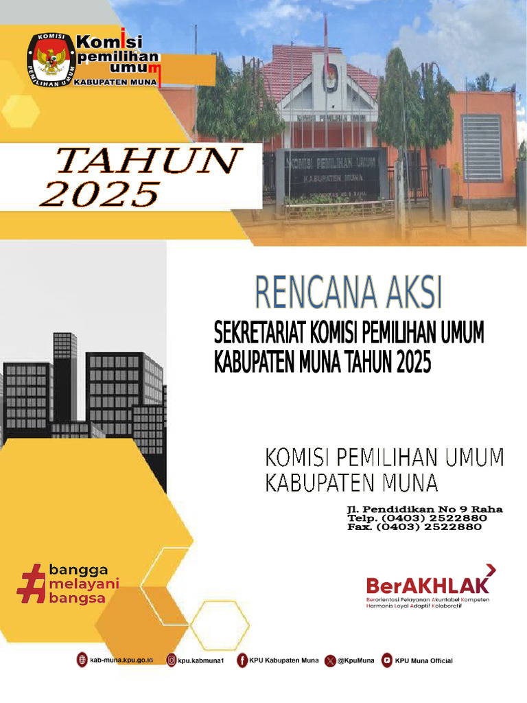 Cover Rencana Aksi Sekretariat Kpu Kab Muna 2024 | PDF