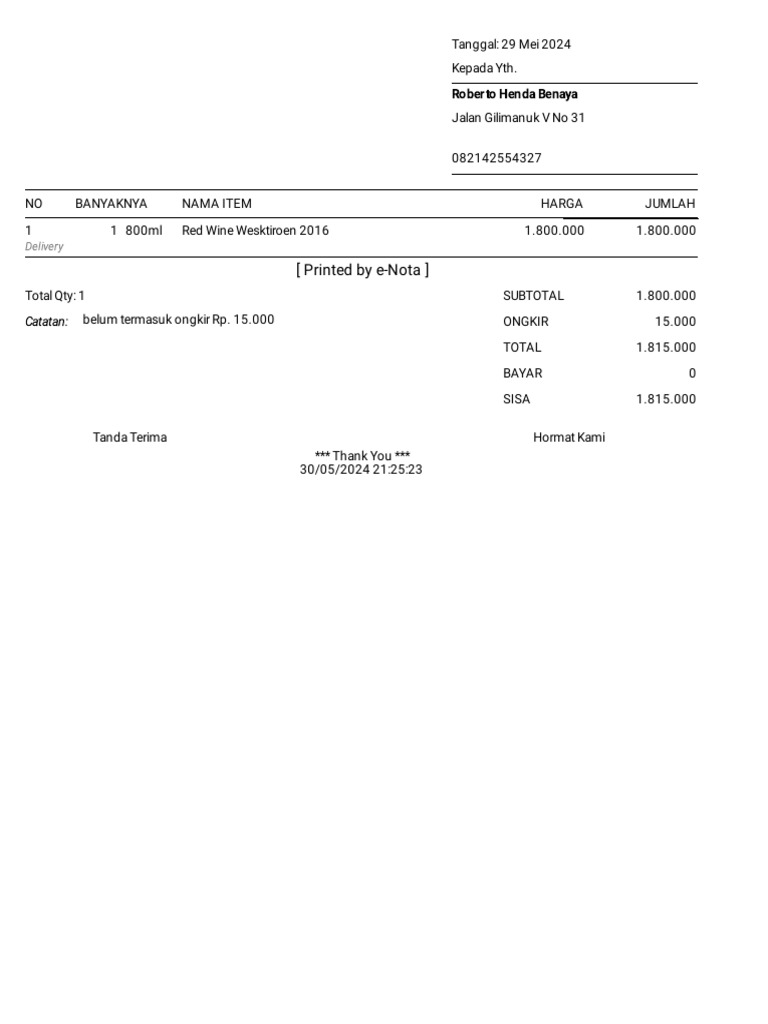 E-Nota Roberto Henda Benaya 2024-05-29 1 | PDF