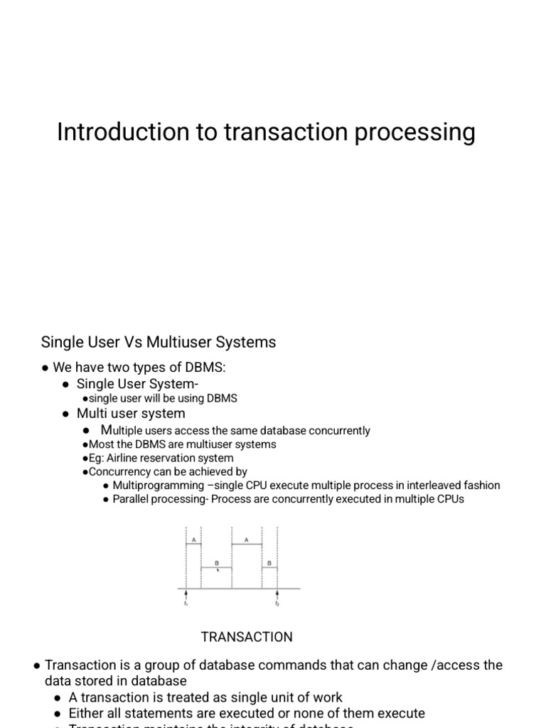 M4 1 Transaction Processing | PDF | Database Transaction | Databases