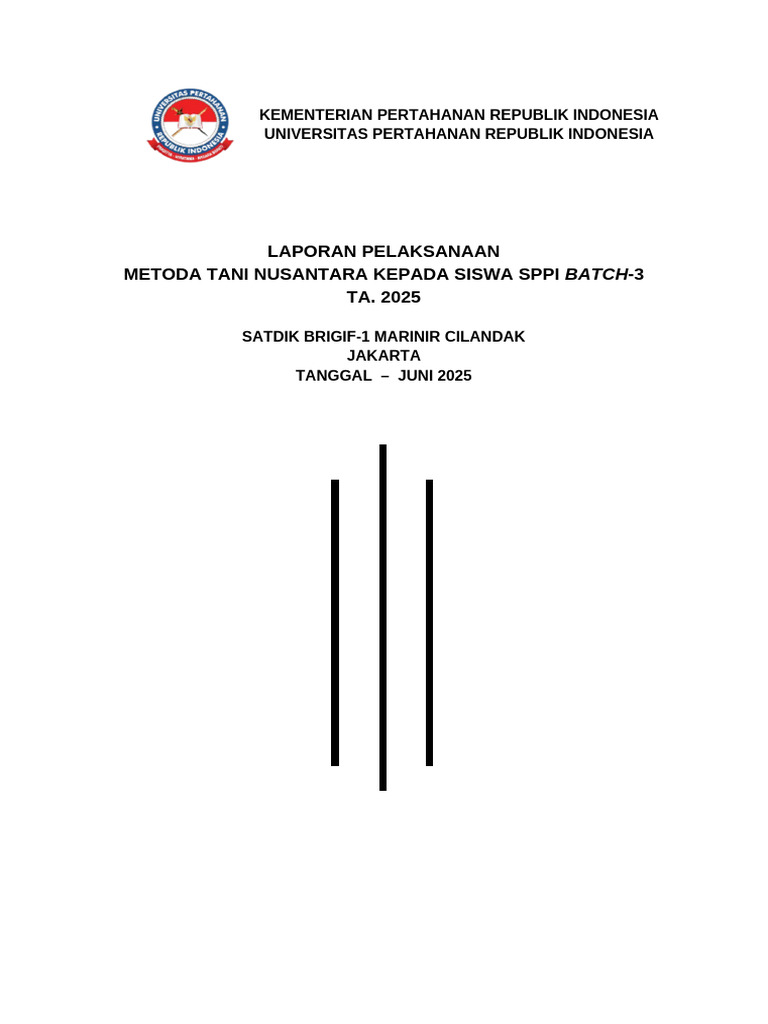 Laporan Tanus Satdik Marinir Cilandak Rev2 (Ki B) | PDF