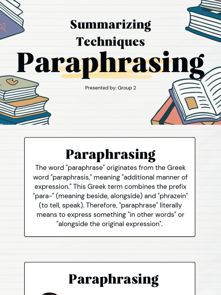 Group 2 - Paraphrase | PDF