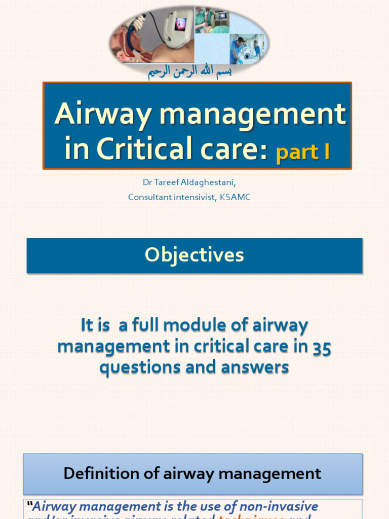 Airway Management in Critical Care Module | PDF | Intensive Care ...
