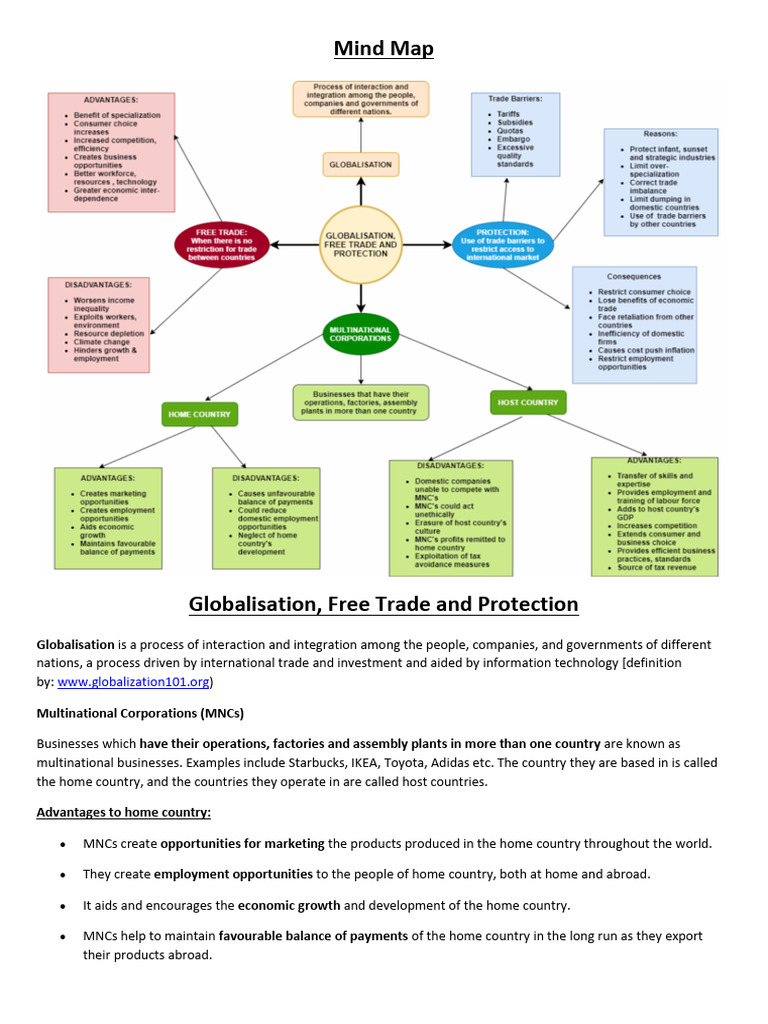 6.2 Globalisation, Free Trade and Protection - IGCSE Aid | PDF | Free ...
