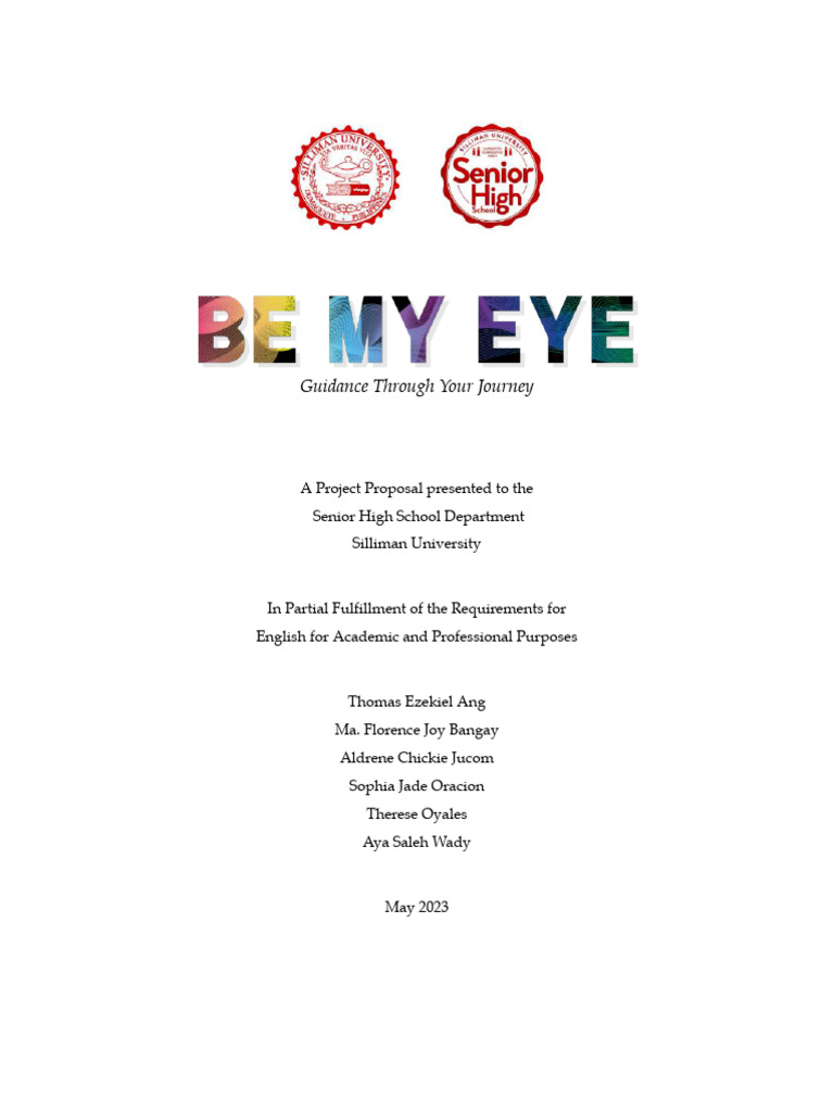 Be My Eye Project Proposal for Inclusivity | PDF | Visual Impairment