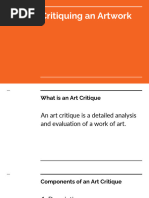 Feldman's Four Steps of Art Criticism | PDF | Pablo Picasso | Art Criticism