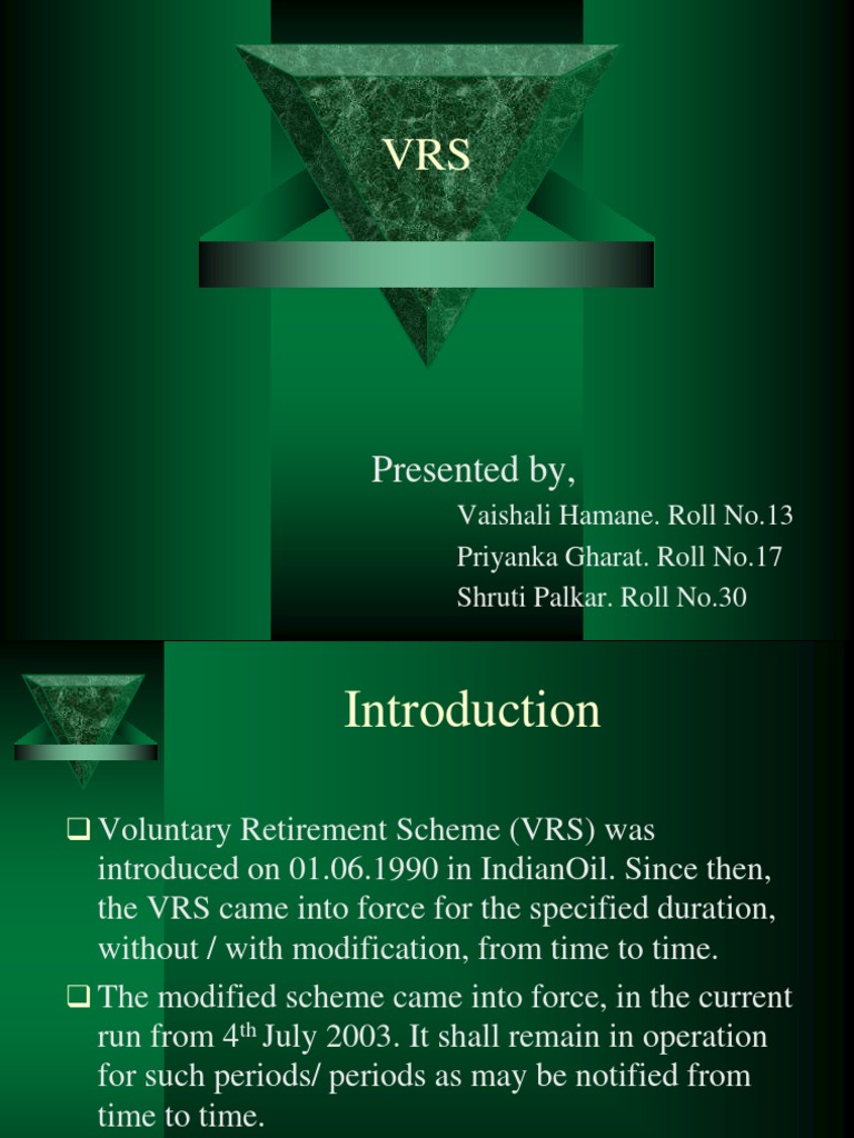 Vrs Presentation | PDF | Layoff | Pension