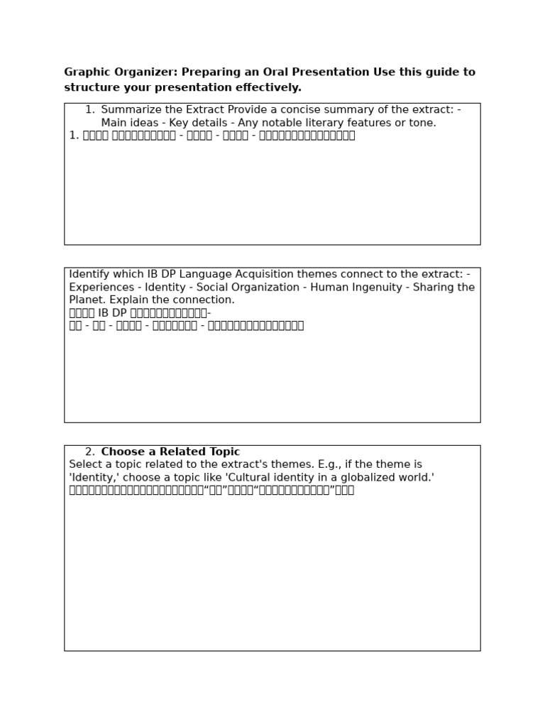 Graphic Organizer For IO Extract | PDF