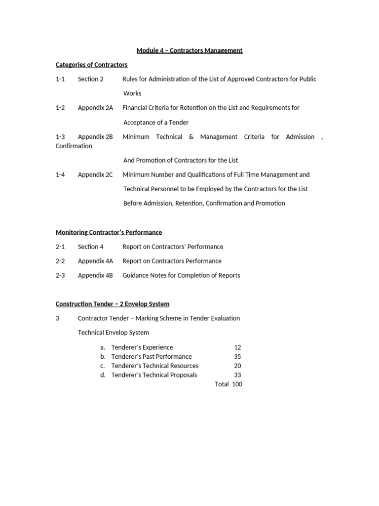 Module 4 - Contractors Management | PDF