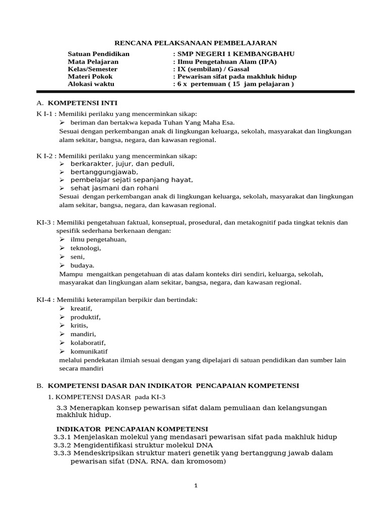 Pewarisan Sifat Pada Makhluk Hidup | PDF