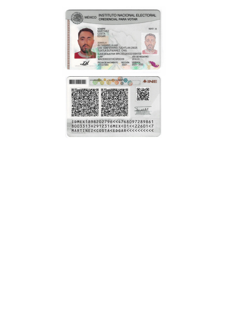 Ine Formato Nuevo Edgar Martinez | PDF