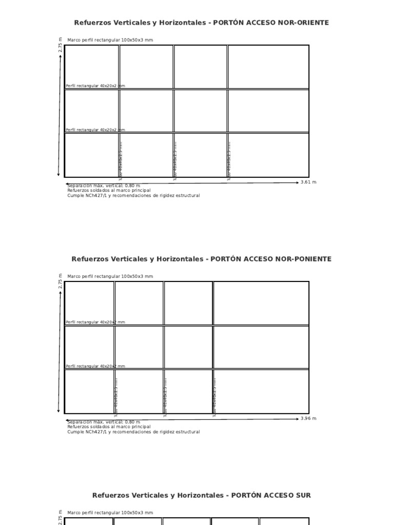 Refuerzos Estructurales Todos Portones | PDF