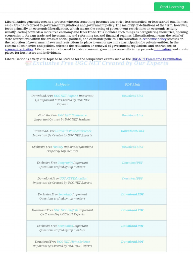 Liberalisation in India - Meaning, Features, Benefits and Impact | PDF