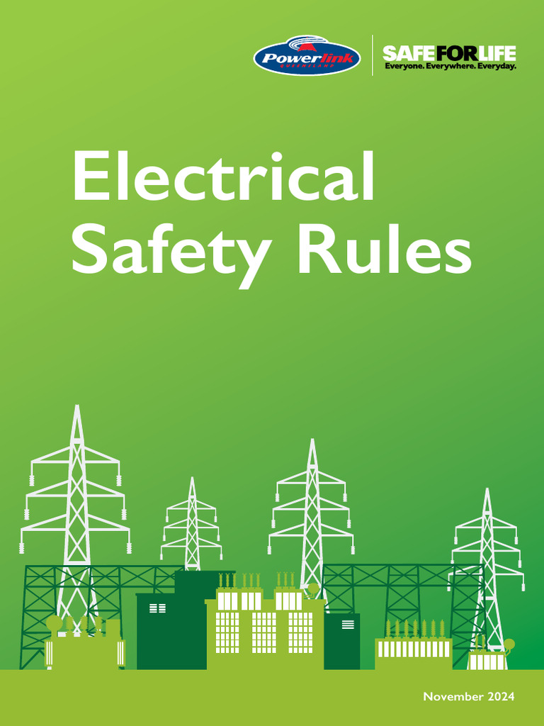 Powerlink Electrical Safety Rules 2024 | PDF | Insulator (Electricity ...