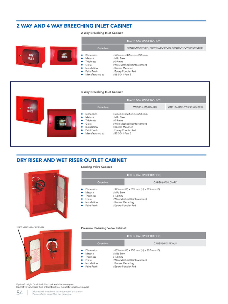 Breeching Inlet 4 Way 150 MM Cabinet | PDF
