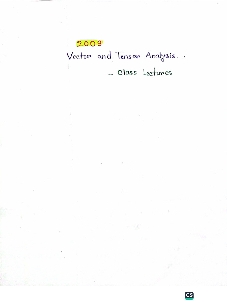 2003 (Tensor) by AK B Section (Rezaul) | PDF