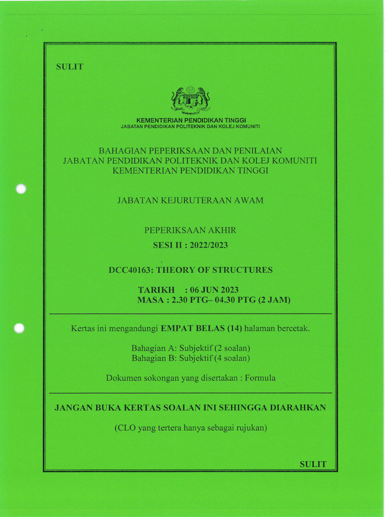 Sesi Ii 2022 2023 Tos | PDF