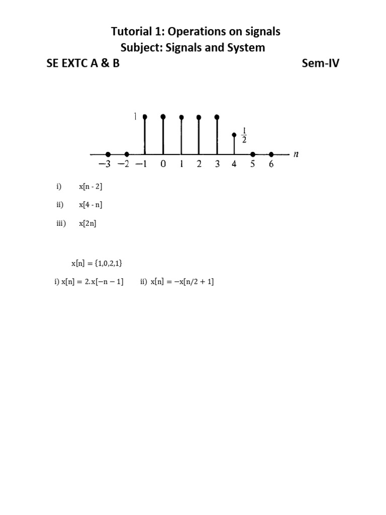 Signal Operations Tutorial Guide | PDF