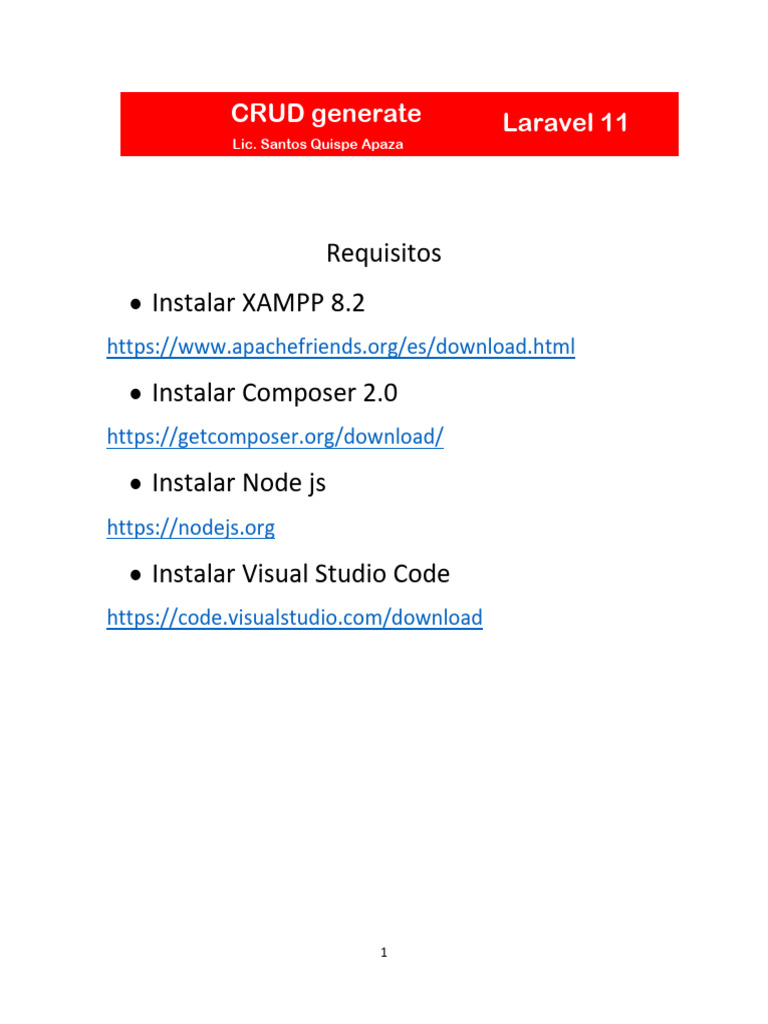 Laravel11 - Crud Generate | PDF