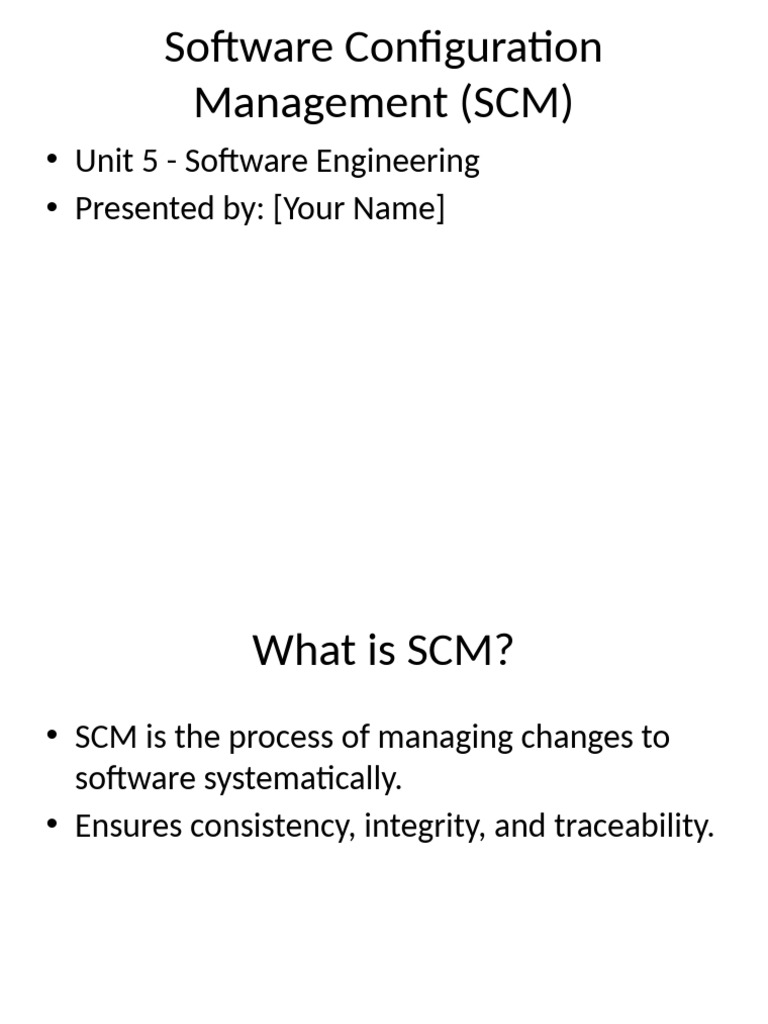 SCM Presentation | PDF