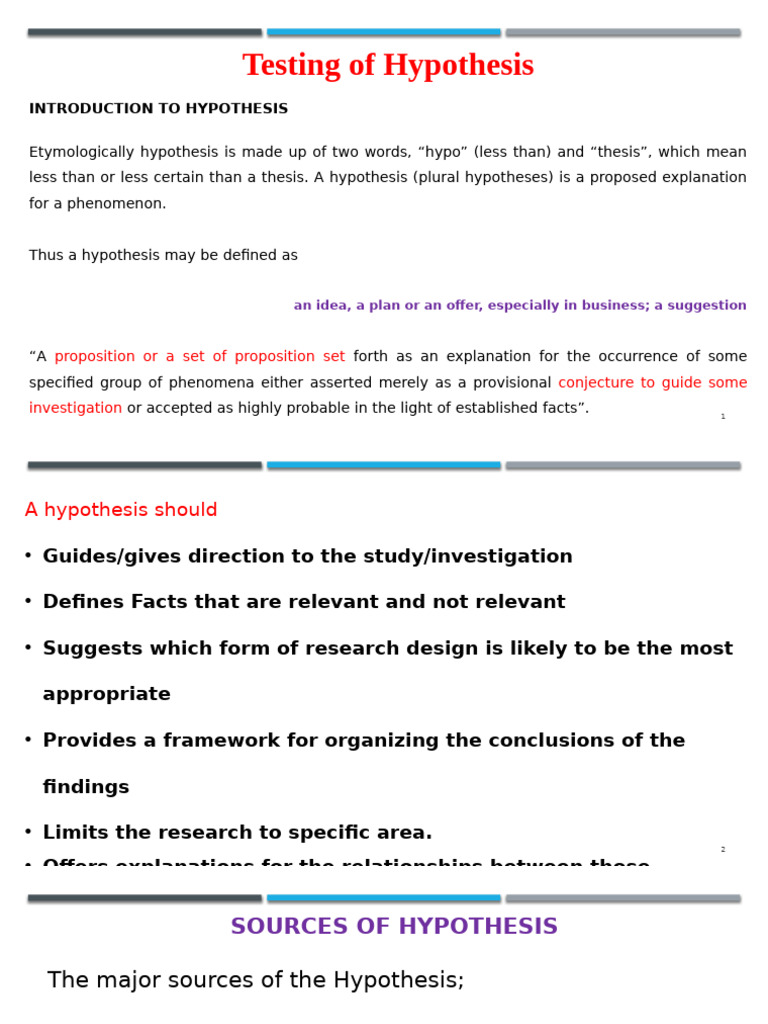 Understanding Hypotheses in Research | PDF | Hypothesis | Type I And ...