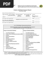 Weekly IDSR Report Submission Form | PDF | Infection | Viral Diseases