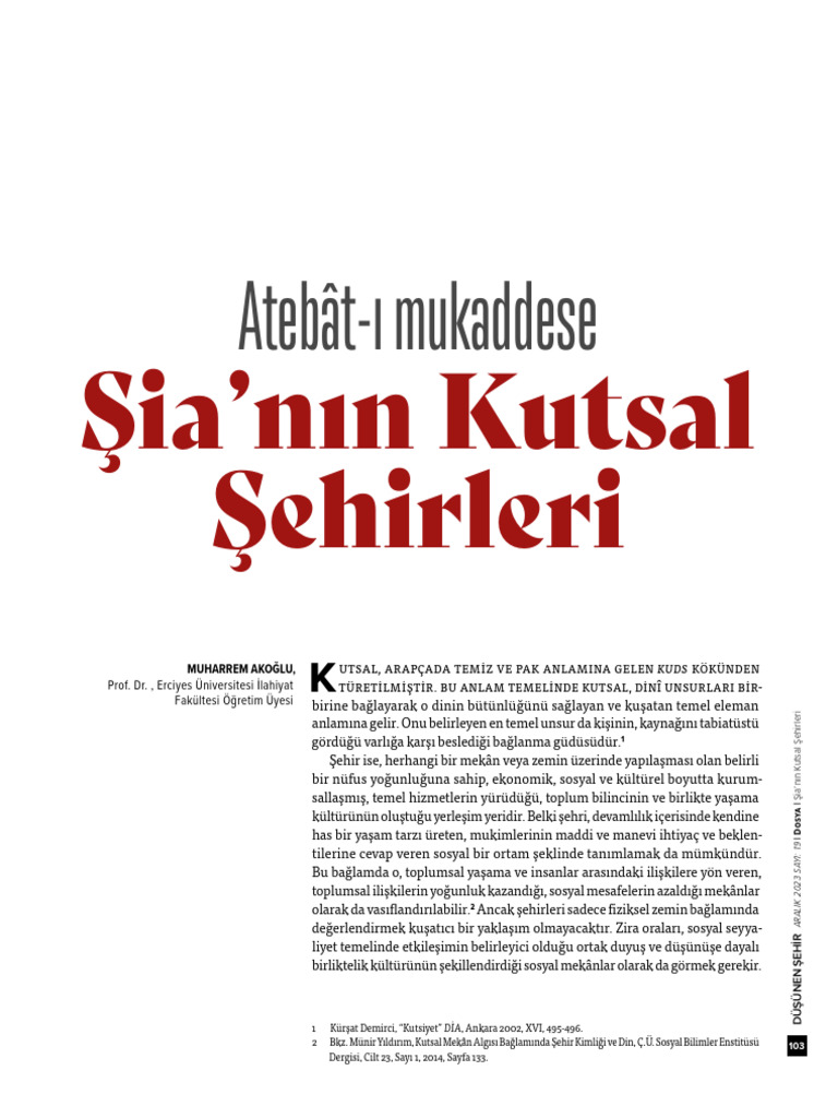 Sianin Kutsal Sehirleri Muharrem Akoglu | PDF