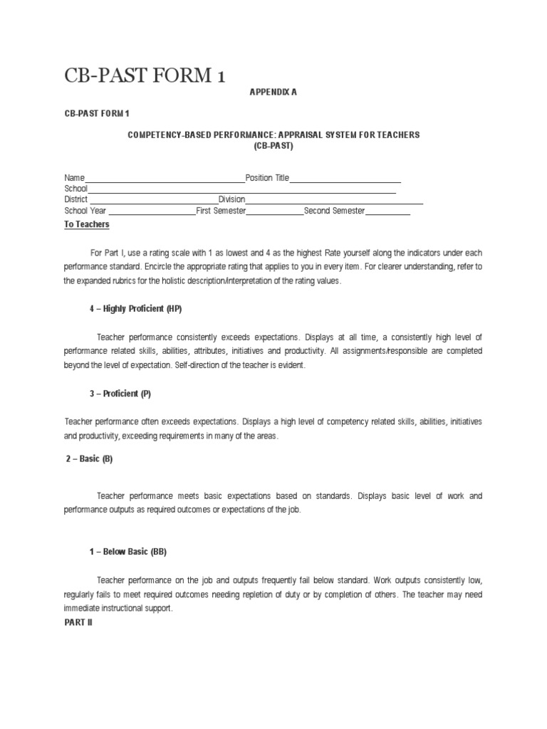 CB Past Form1 | PDF | Educational Technology | Teachers