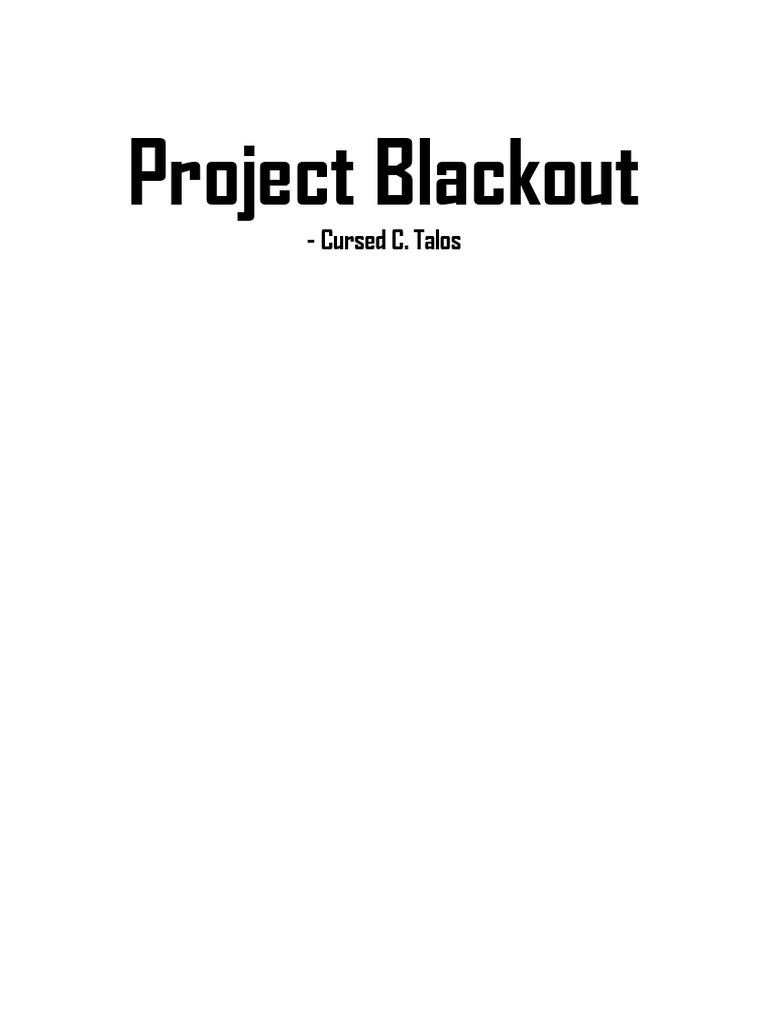 Project Blackout | PDF