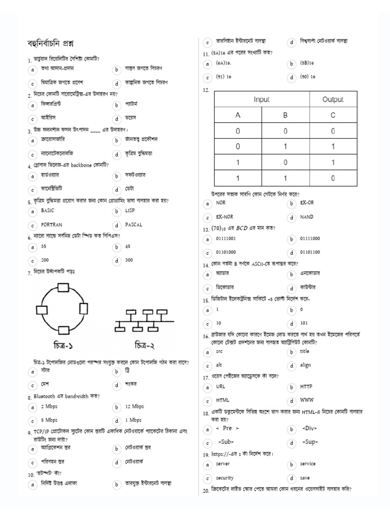 ICT Final Model Test | PDF