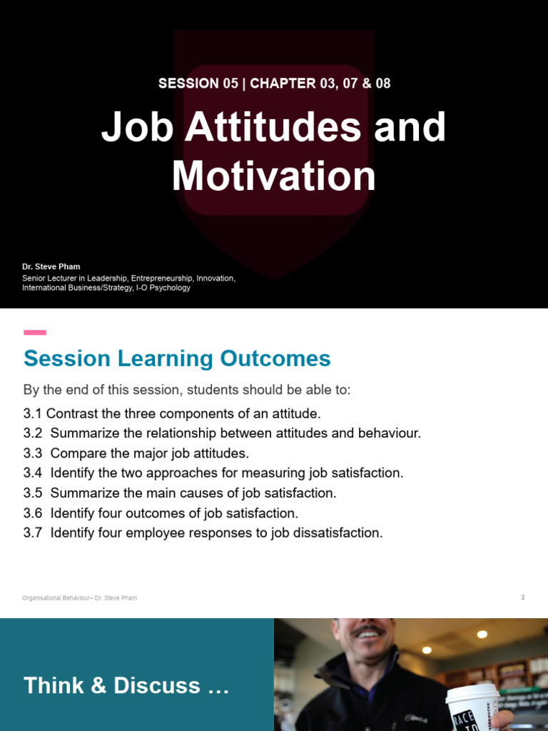 Session 05 Job Attitudes - Dr. Steve P | PDF | Job Satisfaction ...