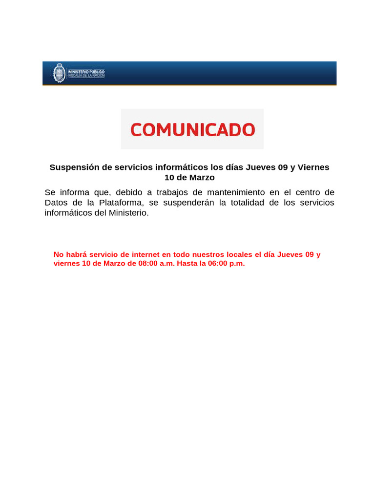 COMUNICADO | PDF