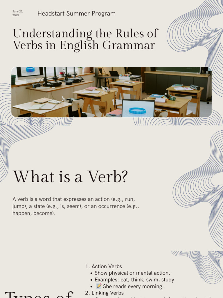 Presentation - Understanding The Rules of Verbs in English Grammar ...